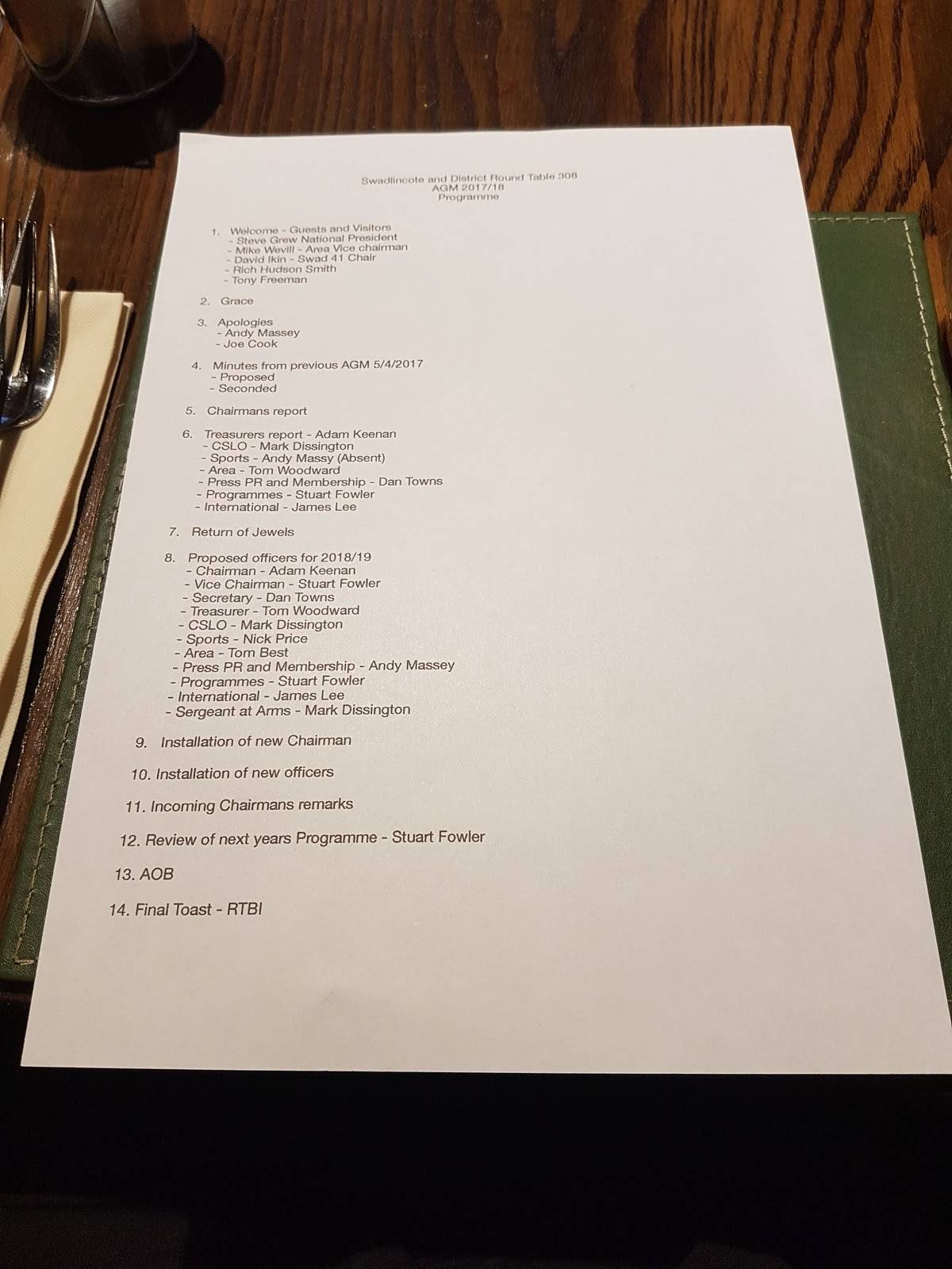 Menu at The Mill Wheel restaurant, Swadlincote