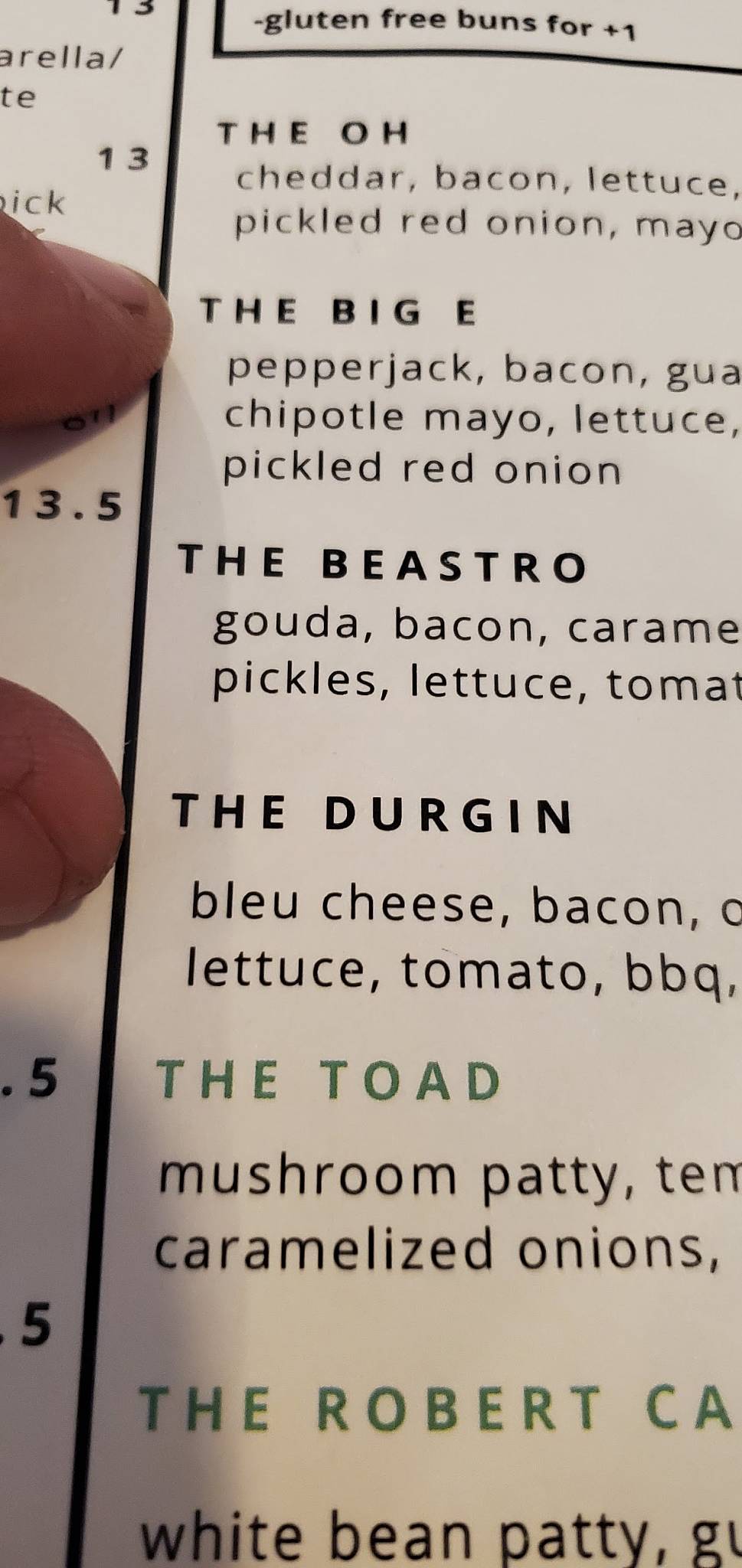 Menu at The Oak House restaurant, Newmarket