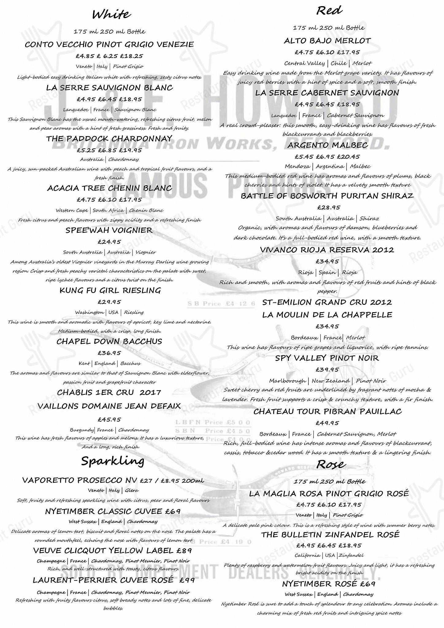Menu at The Plough Inn Alvescot pub & bar, Clanfield, Main Rd