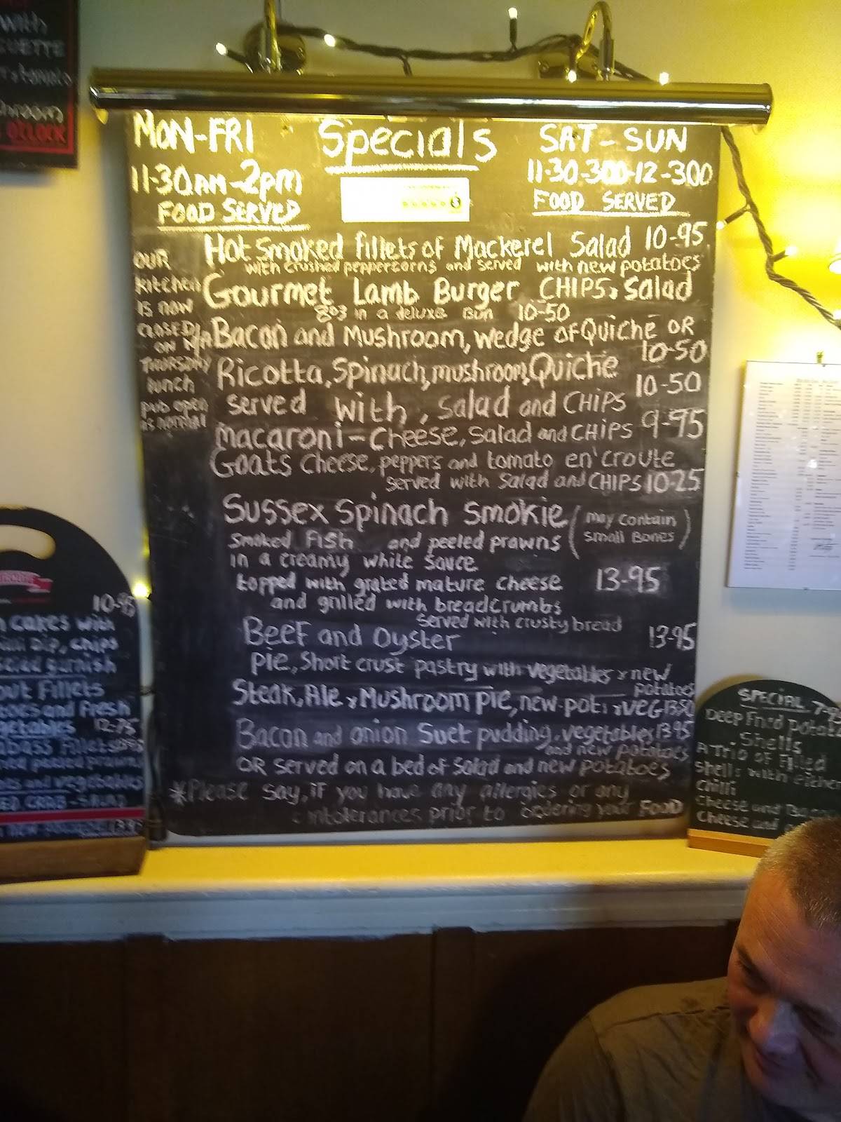 Menu at The Red Lion pub & bar, Crawley Down, Lion Ln