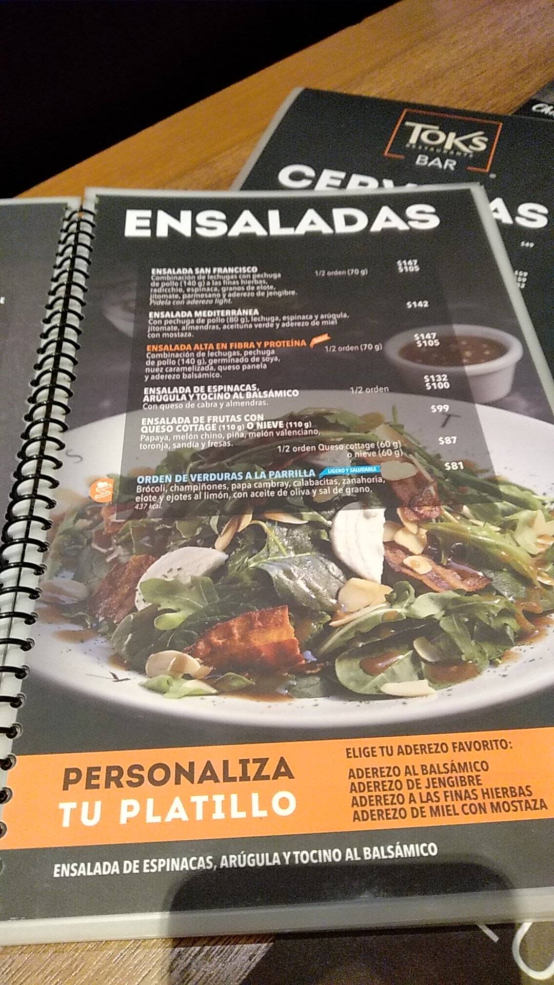 Carta del restaurante Toks Circunvalación, Guadalajara