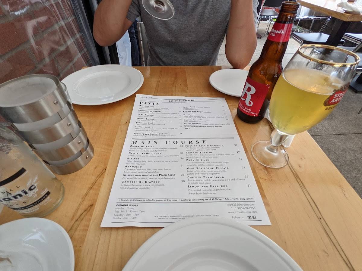 Menu at 255 By Alta Rossa Ristorante pizzeria, Vaughan