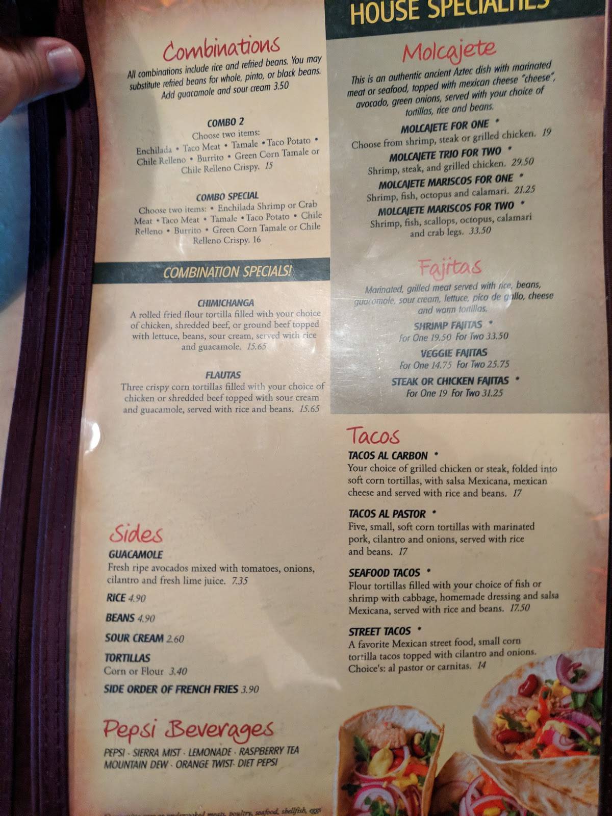 Menu at Rancho Rustico Restaurant, Tucson, E Old Vail Rd