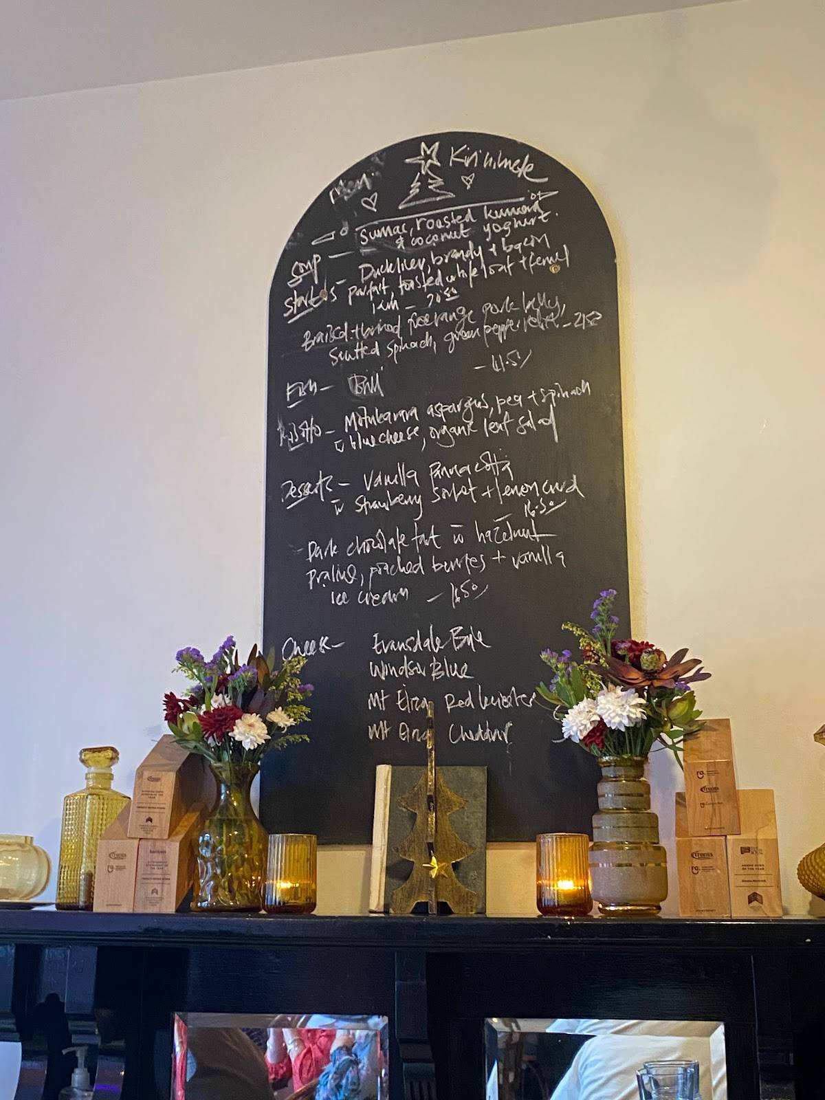 Menu at Twenty Seven Steps restaurant, Christchurch