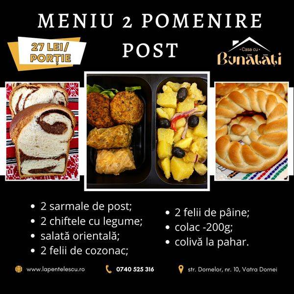 Menu at Casa cu Bunatati, Vatra Dornei