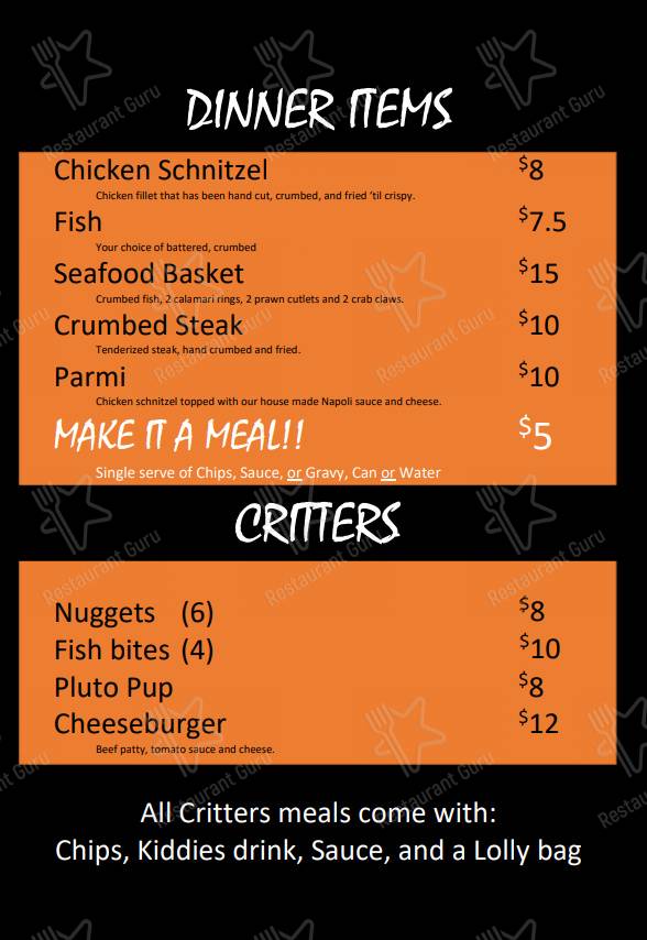 Menu at Wade Street Store & Takeaway fast food, Inverell