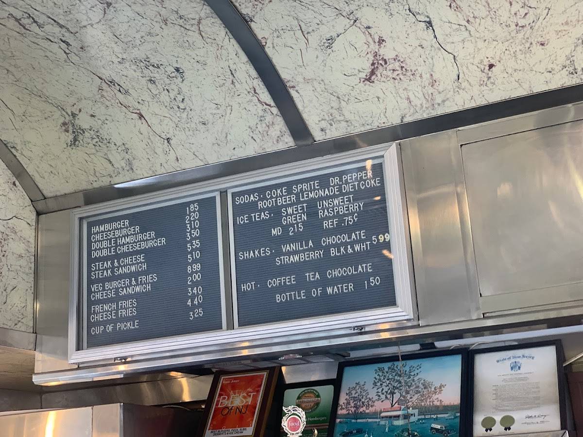 Menu at White Manna restaurant, Hackensack