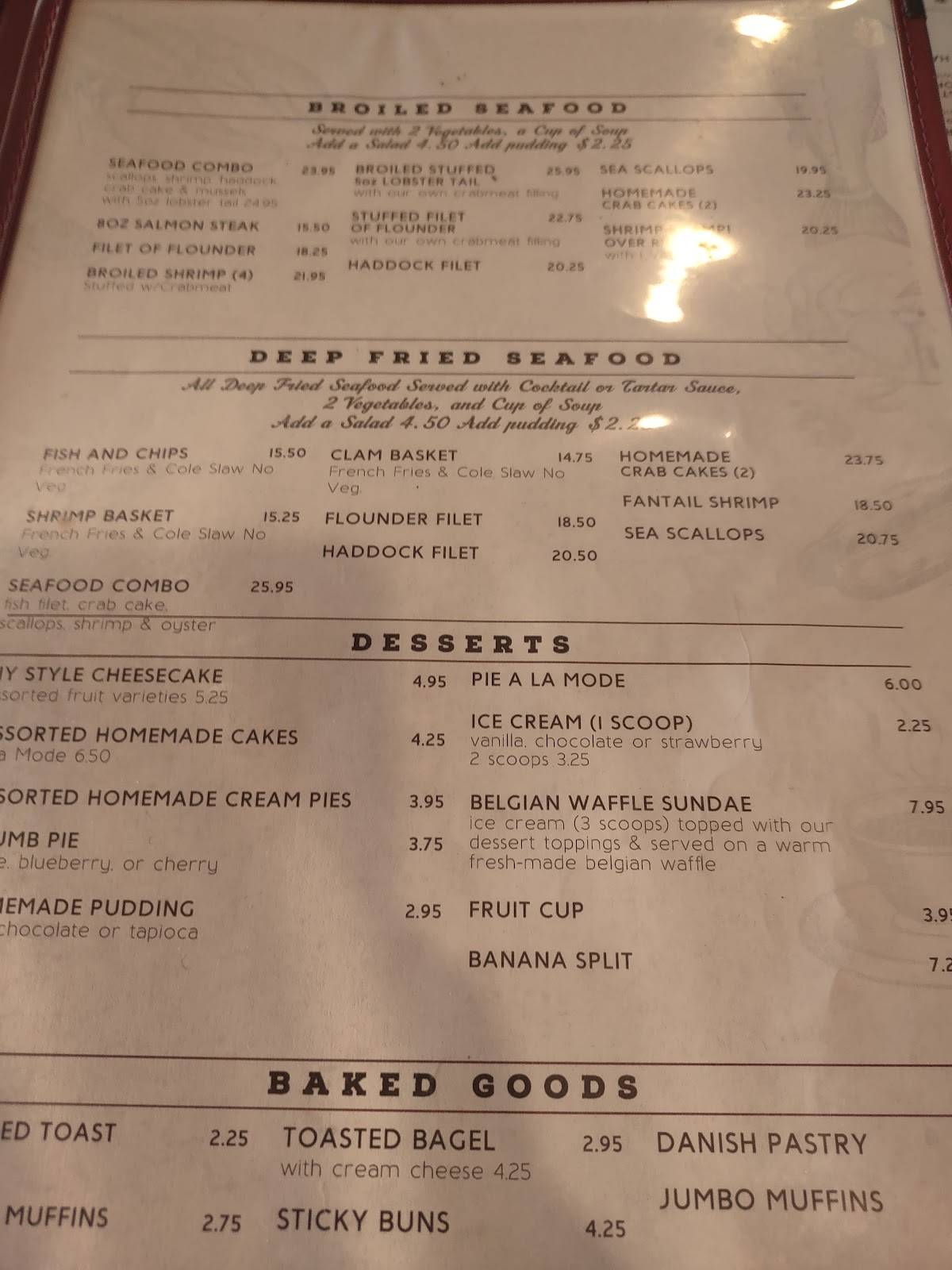 Menu at Gap Diner restaurant, Wind Gap