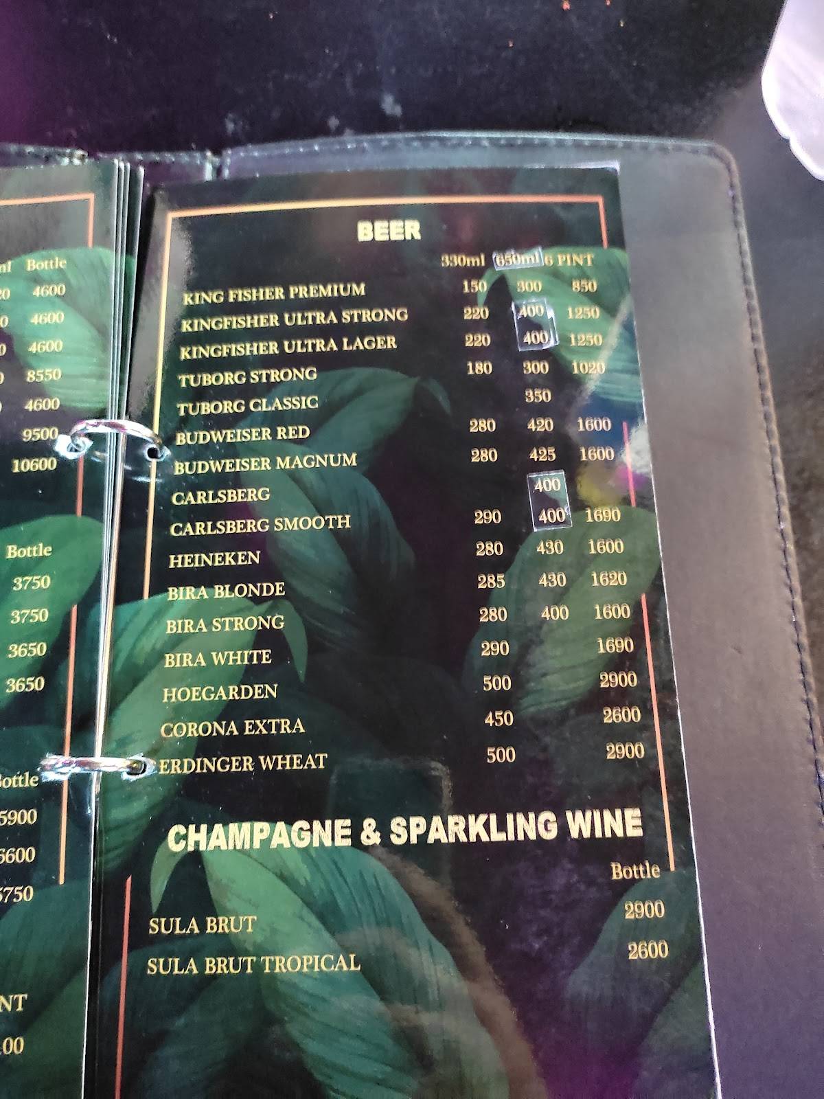 Menu at JALWA Rooftop, Kota