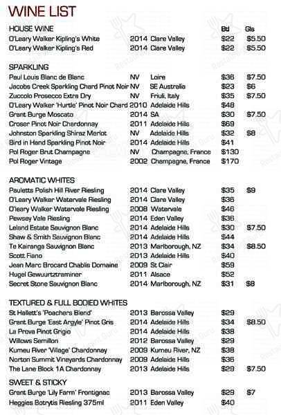 Menu at Bombay Bicycle Club, Ovingham, 29 Torrens Rd