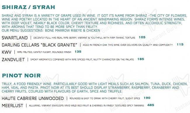 Menu at Baobab Café & Grill Wonderboom Junction cafe, Pretoria, Shop G01