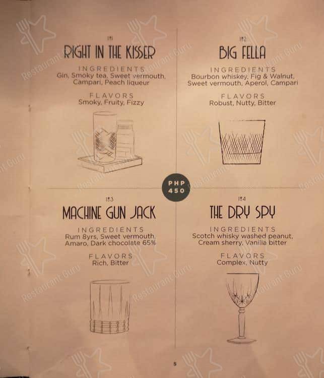 Menu at The Back Room pub & bar, Taguig, 30th Street