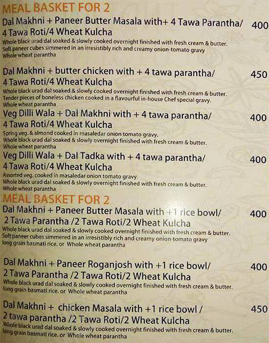 Menu at Food basket, Gurugram, A1/181