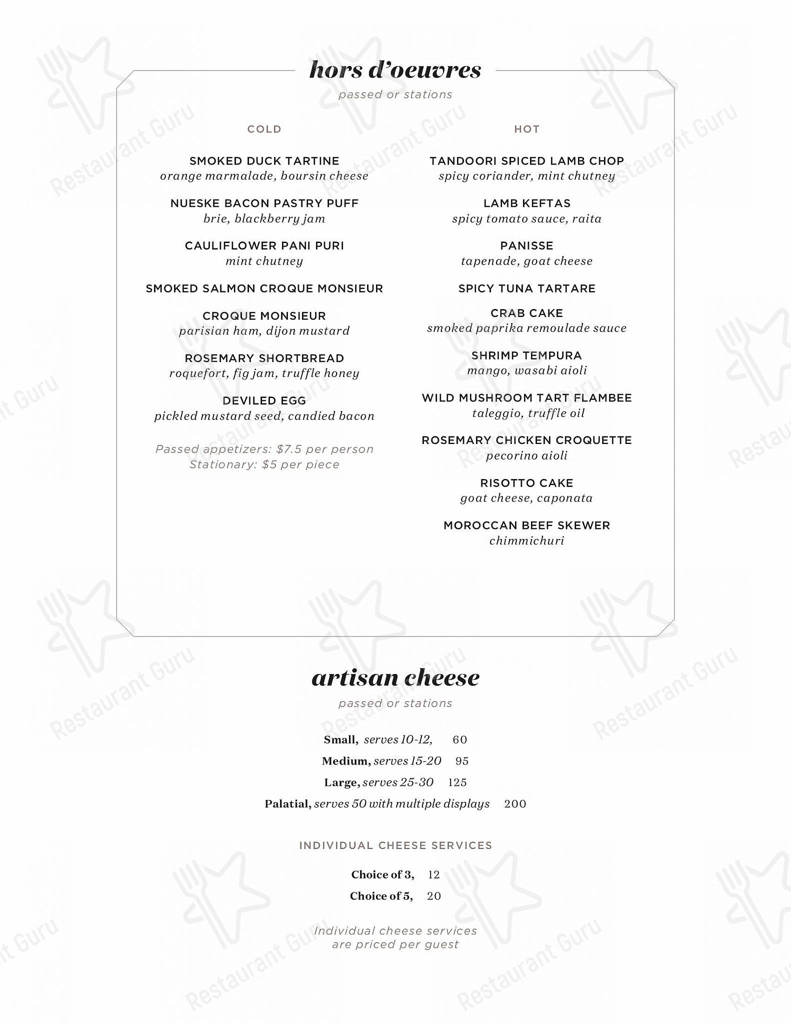 Menu at Cru Uncorked pub & bar, Moreland Hills