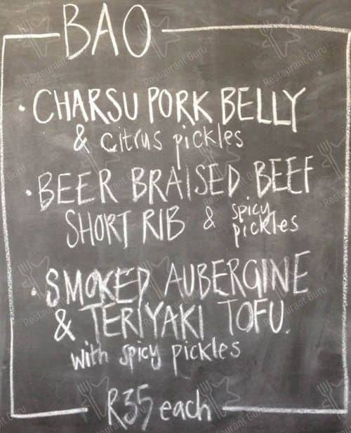 Menu at Downtown Ramen Asian Restaurant, Cape Town