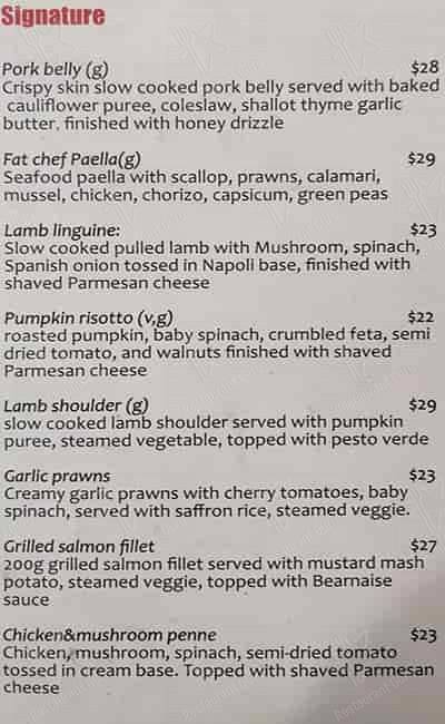 Menu at FAT CHEF Carrum Downs restaurant, Carrum Downs, Frankston ...