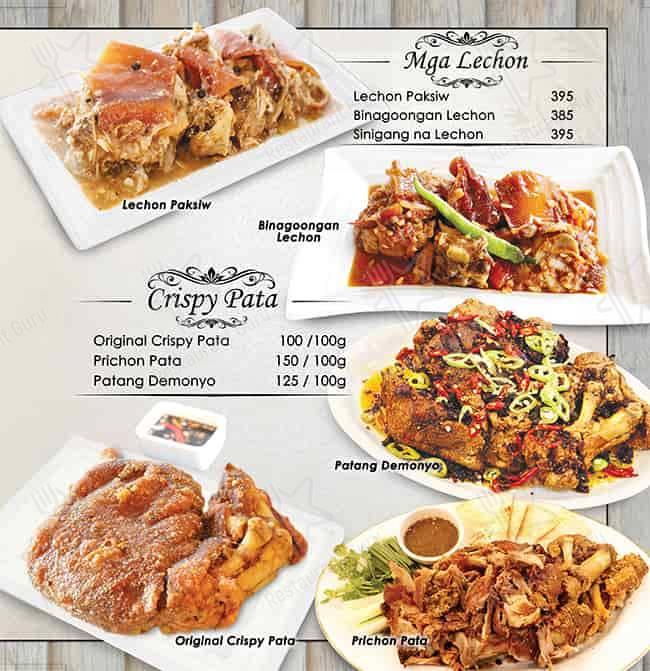 Menu at Mangan restaurant, Quezon City, Ortigas Ave