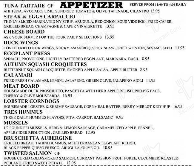 Menu at The Saddle Room pub & bar, Hoffman Estates