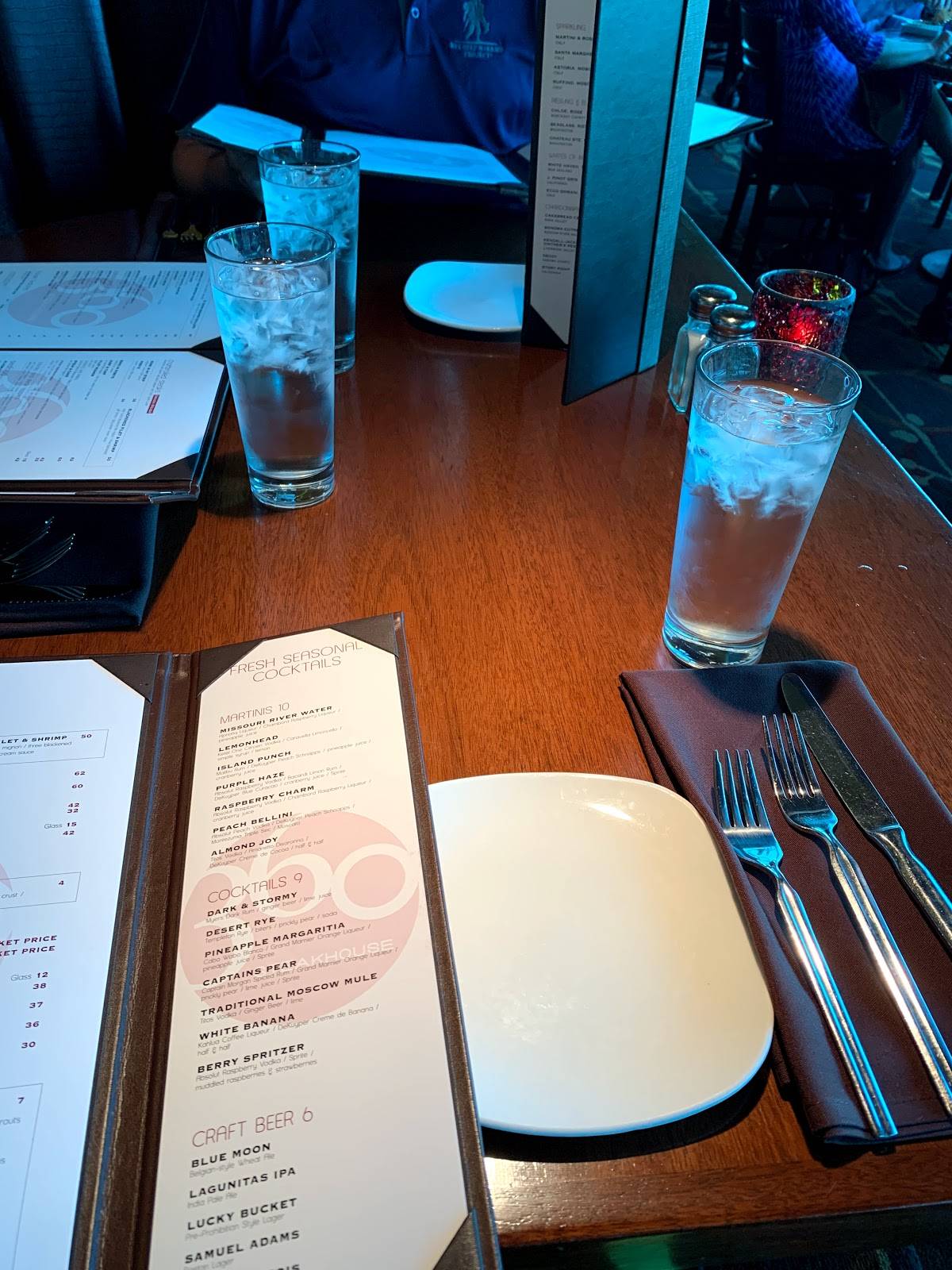 Menu at 360 Steakhouse, Council Bluffs