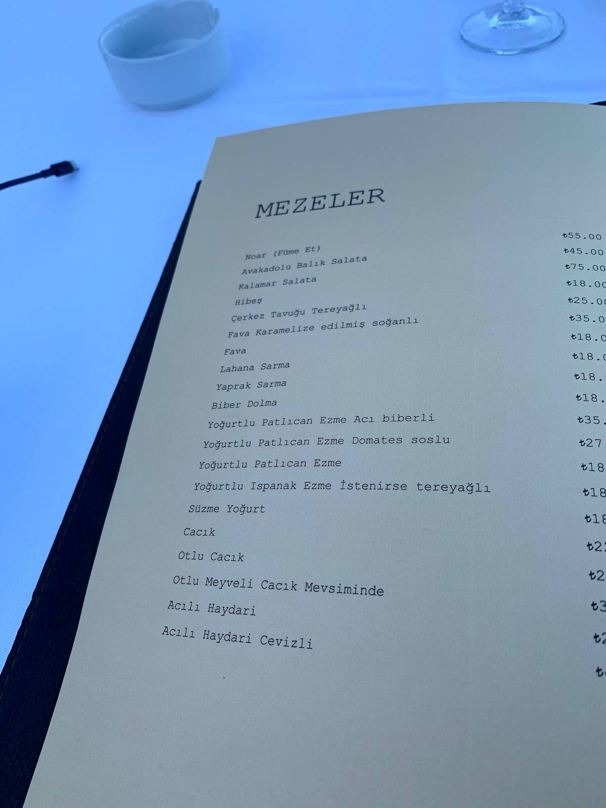 Menu at 7 Mehmet, Antalya, Meltem Mahallesi