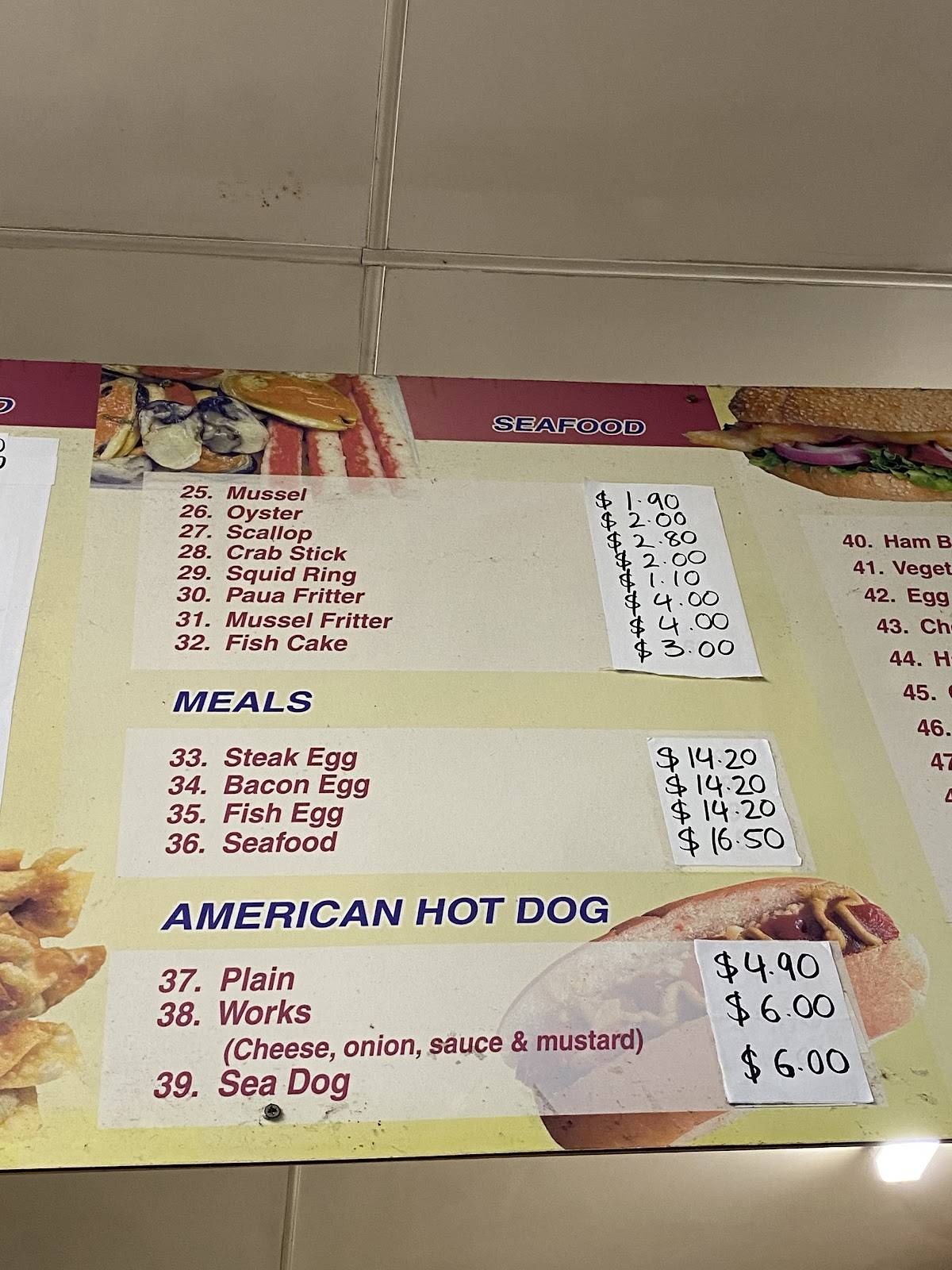 Menu at A1 Chinese Takeaways restaurant, Auckland