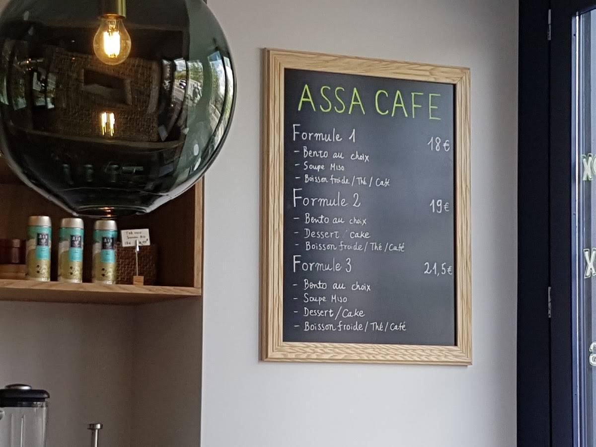 Menu at ASSA CAFE, Paris