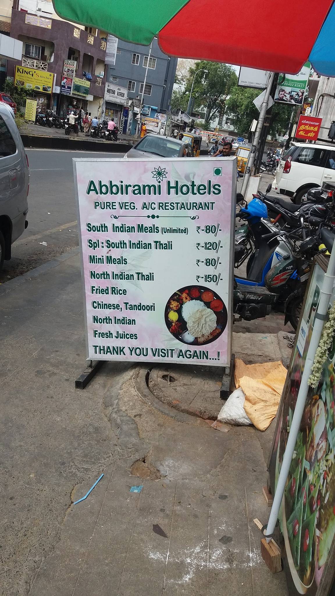 Menu at Abirami Restaurant., Chennai