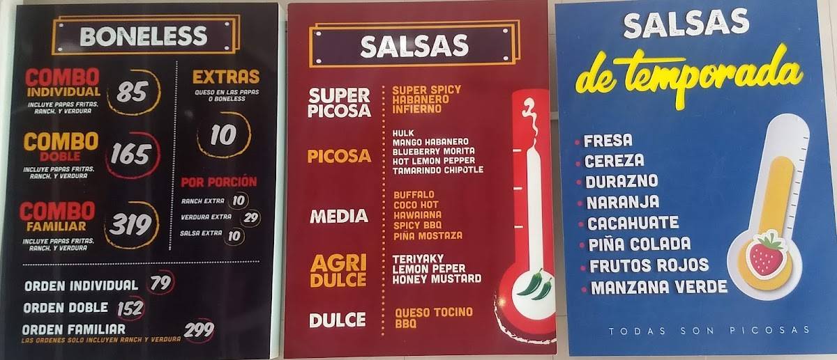 Carta del restaurante Alabama Fried Chicken, Ciudad Juarez, Ejercito y