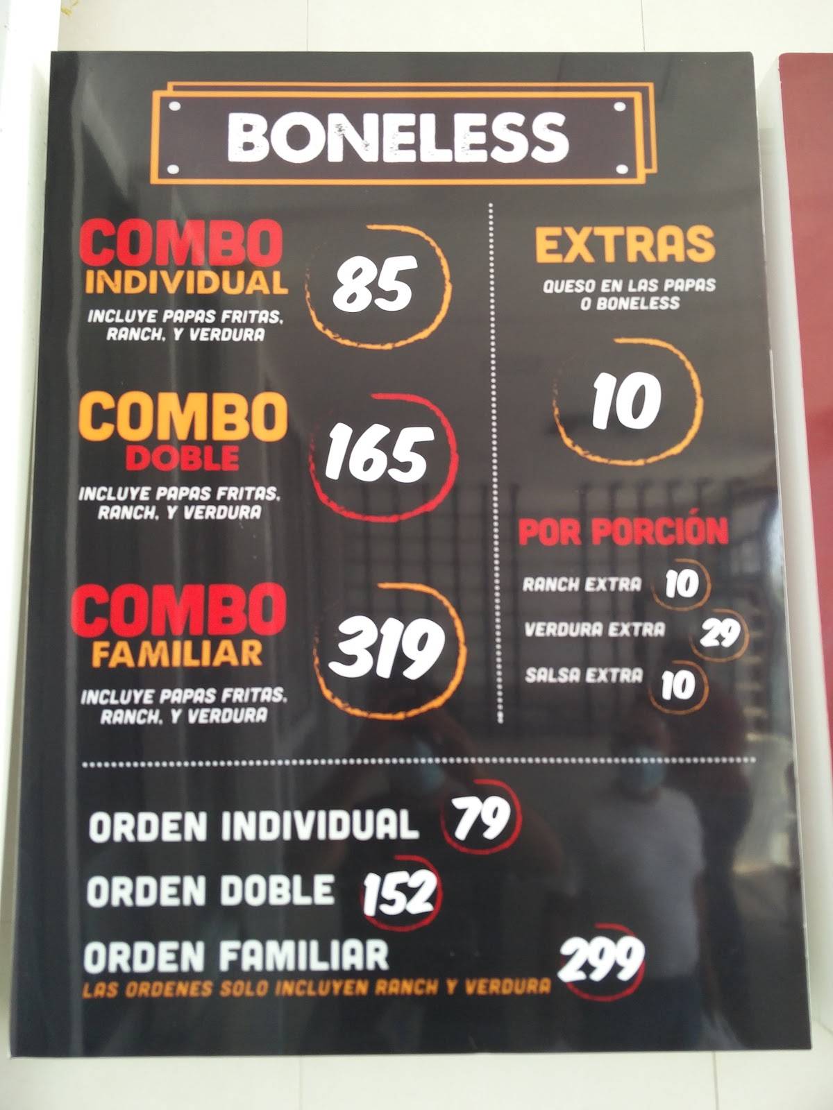 Carta del restaurante Alabama Fried Chicken, Ciudad Juarez, Ejercito y
