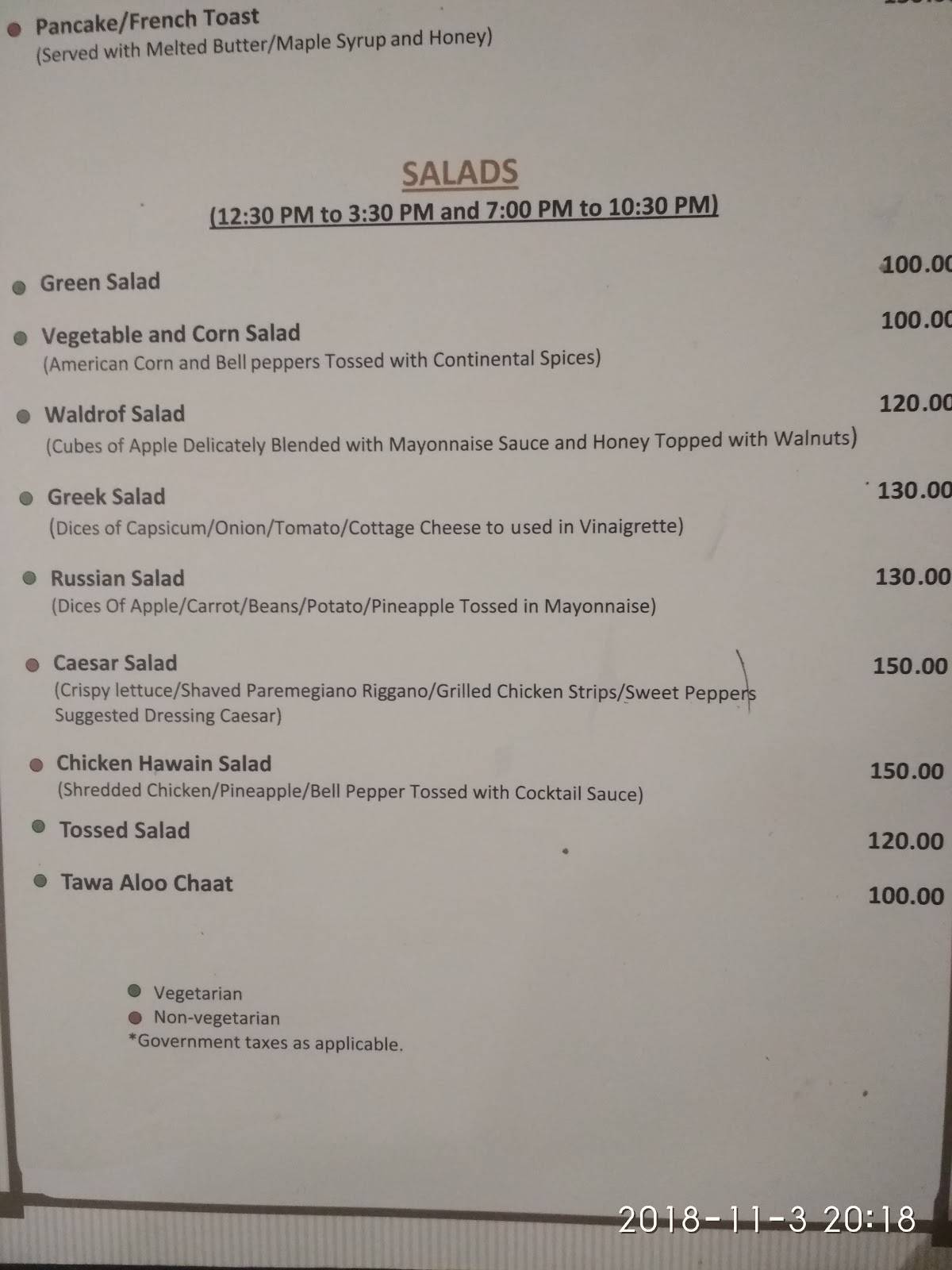 Menu at Relish Restaurant, Allahabad