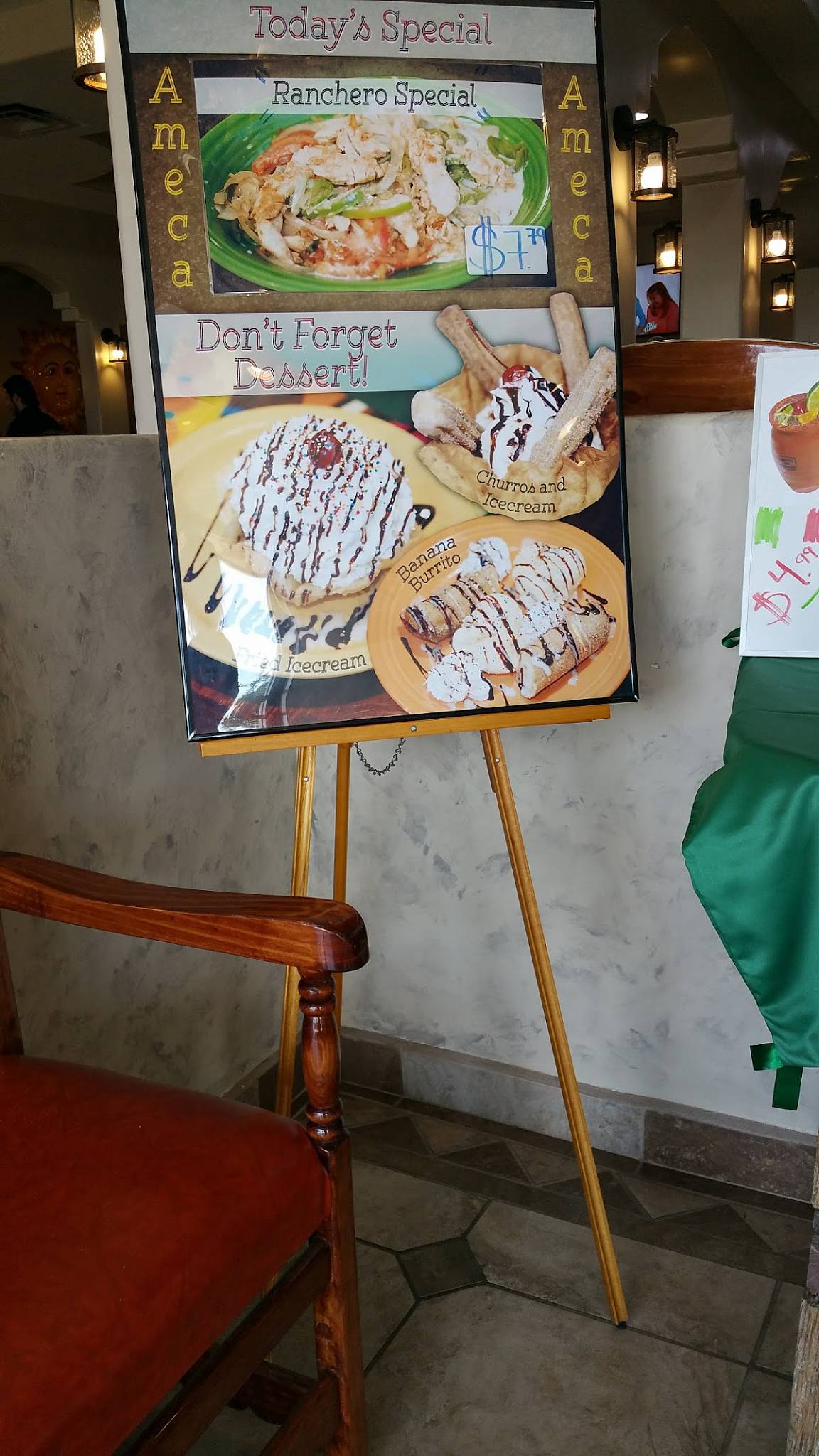 Menu at Ameca Restaurant, Monticello, 149 N Park Dr #3952