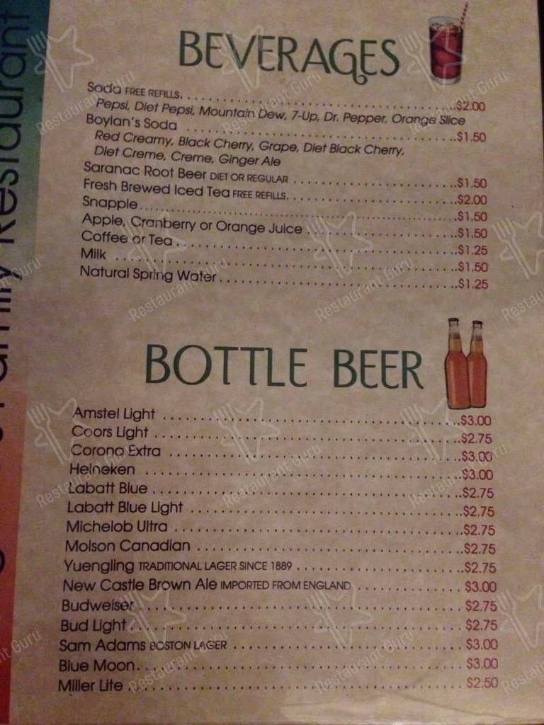 Menu at Angotti's Family Restaurant, Syracuse