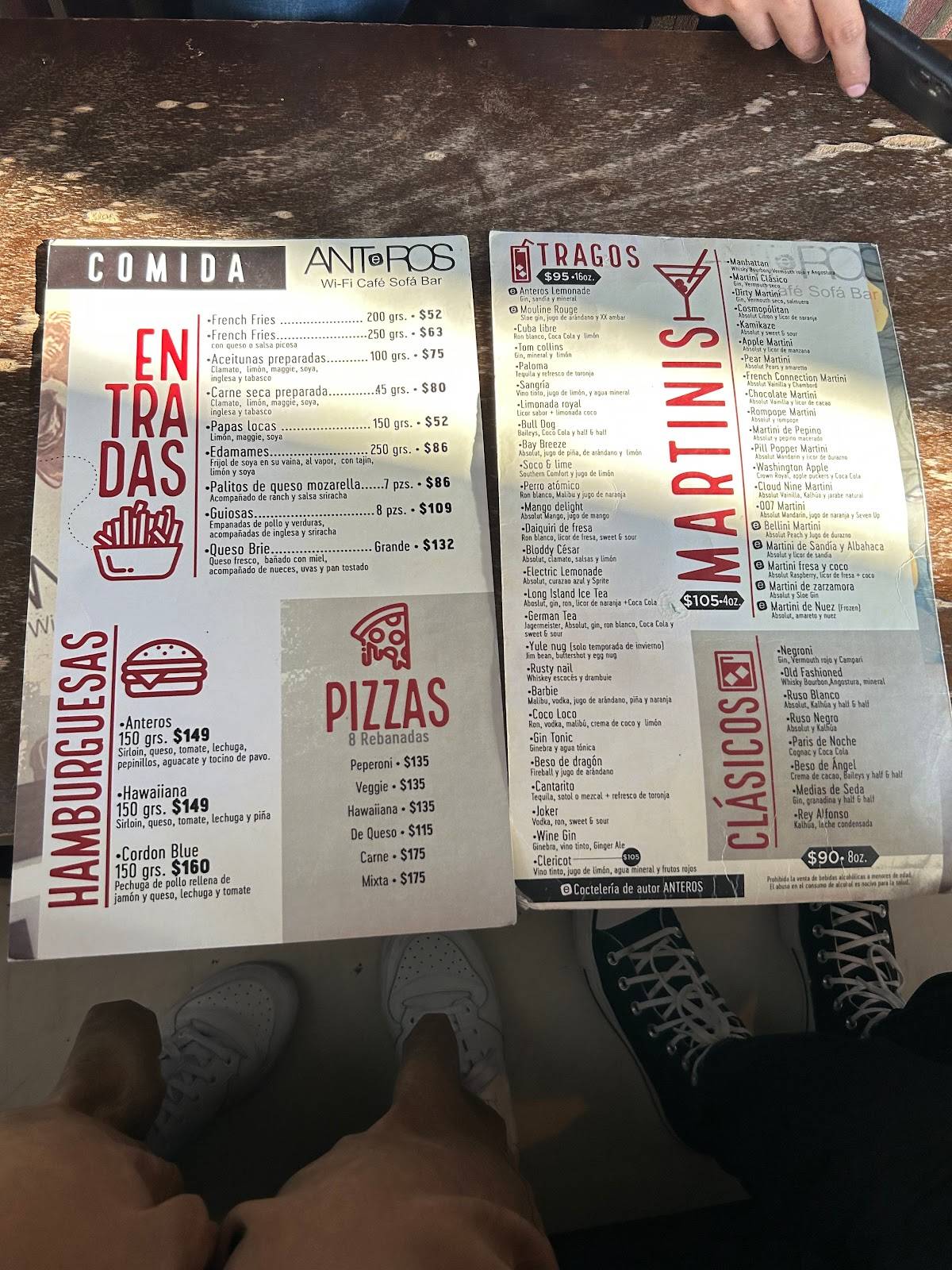 Menu at Anteros Café Sofá Bar, Ciudad Juarez