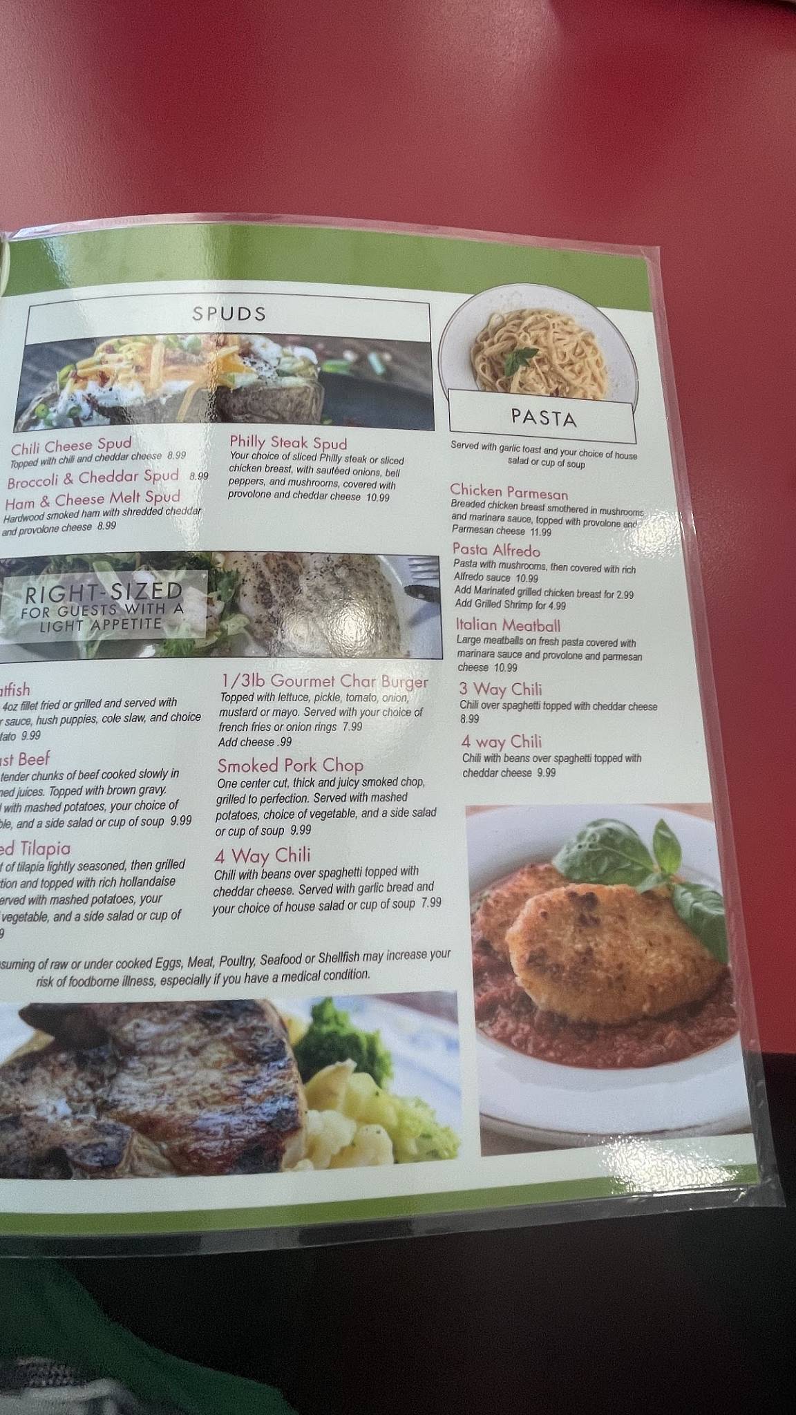Menu at Apple Barrel Cafe, Owasso