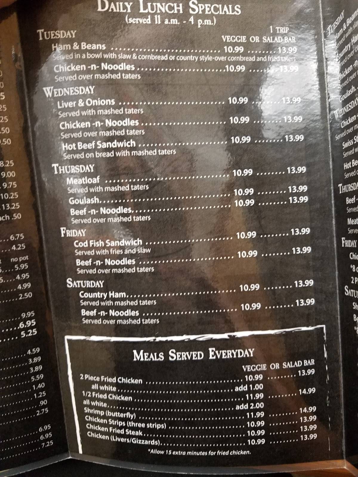 Menu at Apple Dumpling restaurant, Urbana