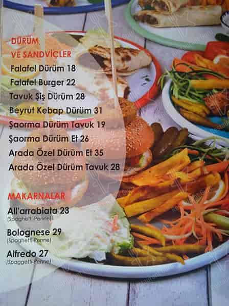 Menu at Arada Endülüs, Istanbul