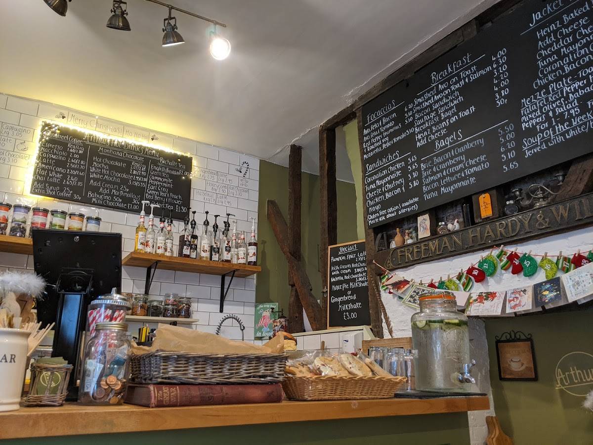 Menu at Arthur’s, Cranbrook cafe, Cranbrook