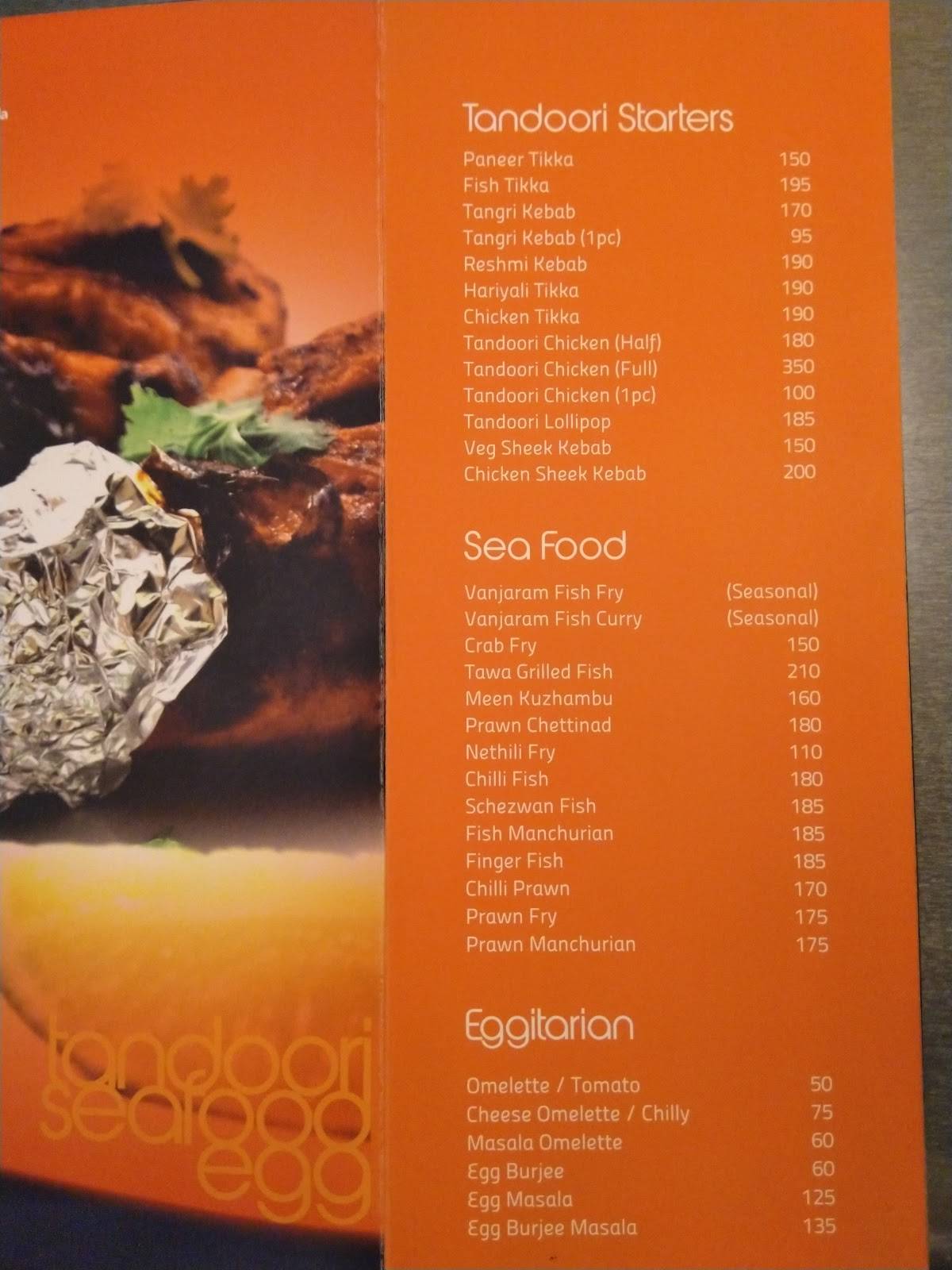 Menu at Arunachala-Incredible Indian Cuisine, Karur