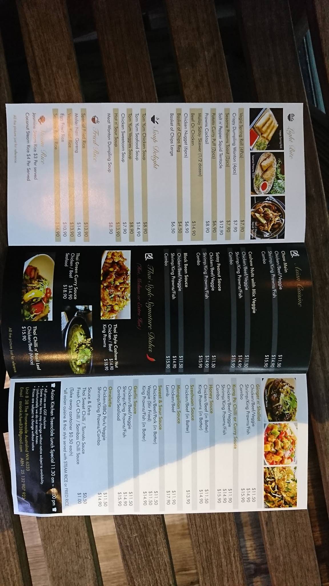 Menu at Asian Kitchen Treendale restaurant, Australind