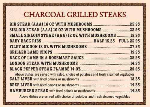 Menu at B & M Restaurant, Montréal, Somerled Ave