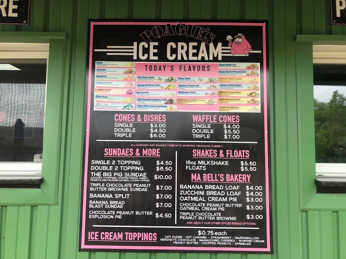 Menu at Poagies Bbq, Pizza, Ice Cream And More!, Louisville
