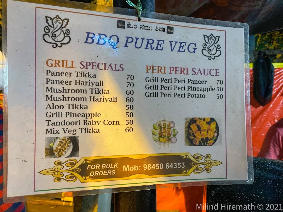 Menu at BBQ Pure Veg, Bengaluru
