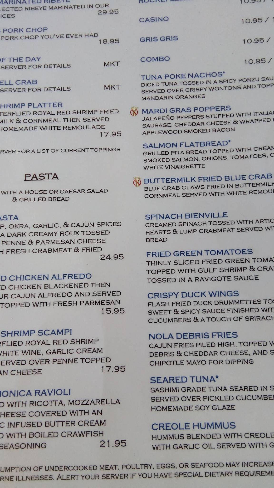 Menu at Bacchus Biloxi Beach pub & bar, Biloxi, 1775 Beach Blvd
