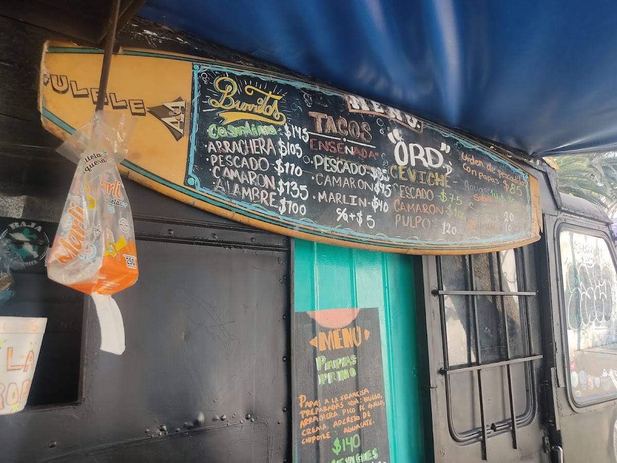 Menu at Baja Food Truck restaurant, Mexico City, Cumbres de maltrata ...