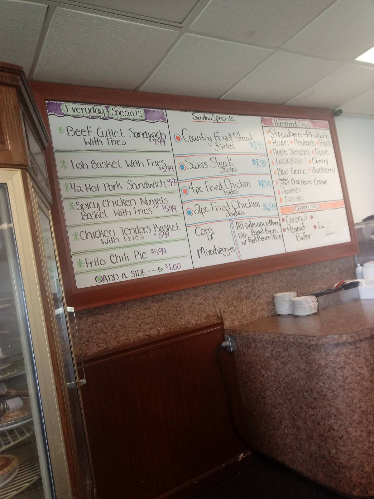 Menu at Bayard's Cafe, Salina