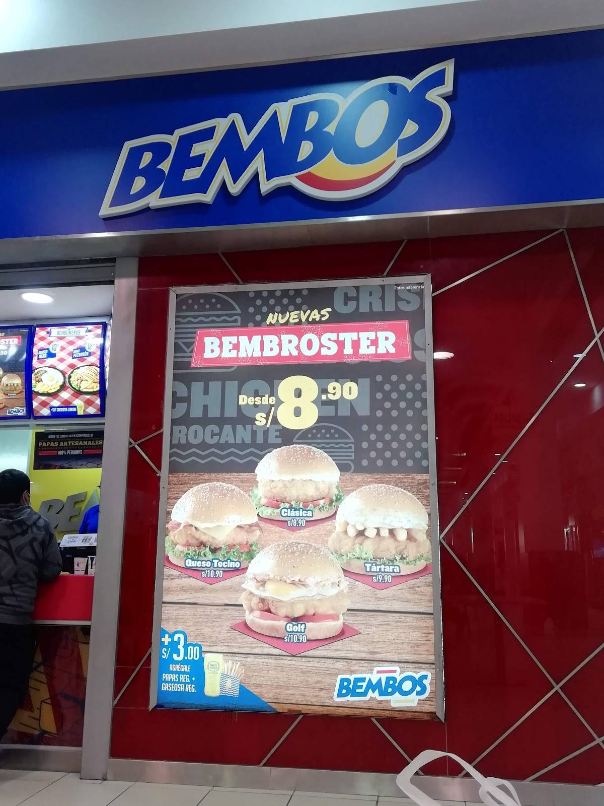 Carta del restaurante Bembos Plaza Vea Puno, Puno