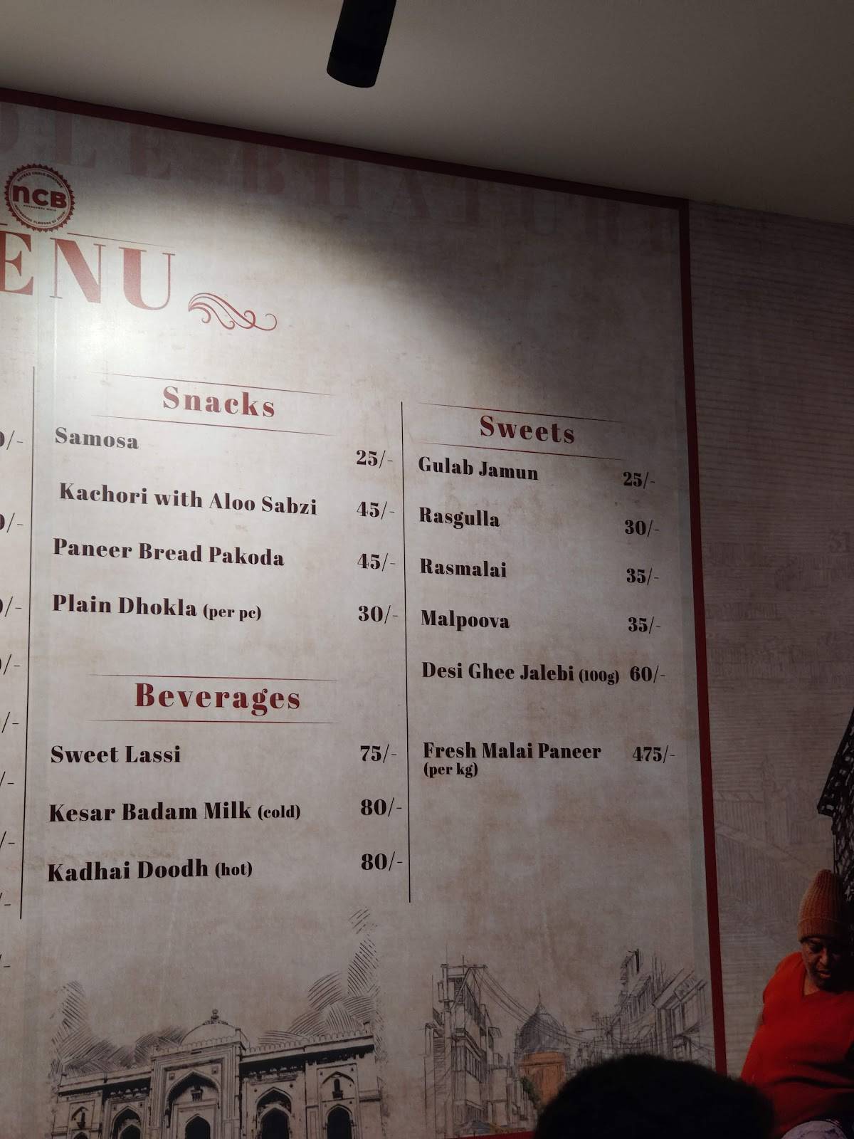 Menu at Natraj Chole Bhature Paharganj Wale, Bengaluru