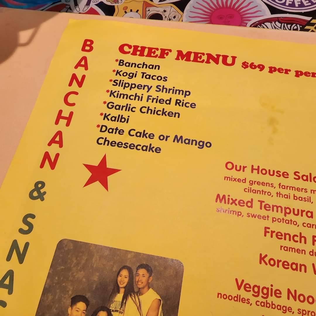 Menu at Best Friend restaurant, Las Vegas
