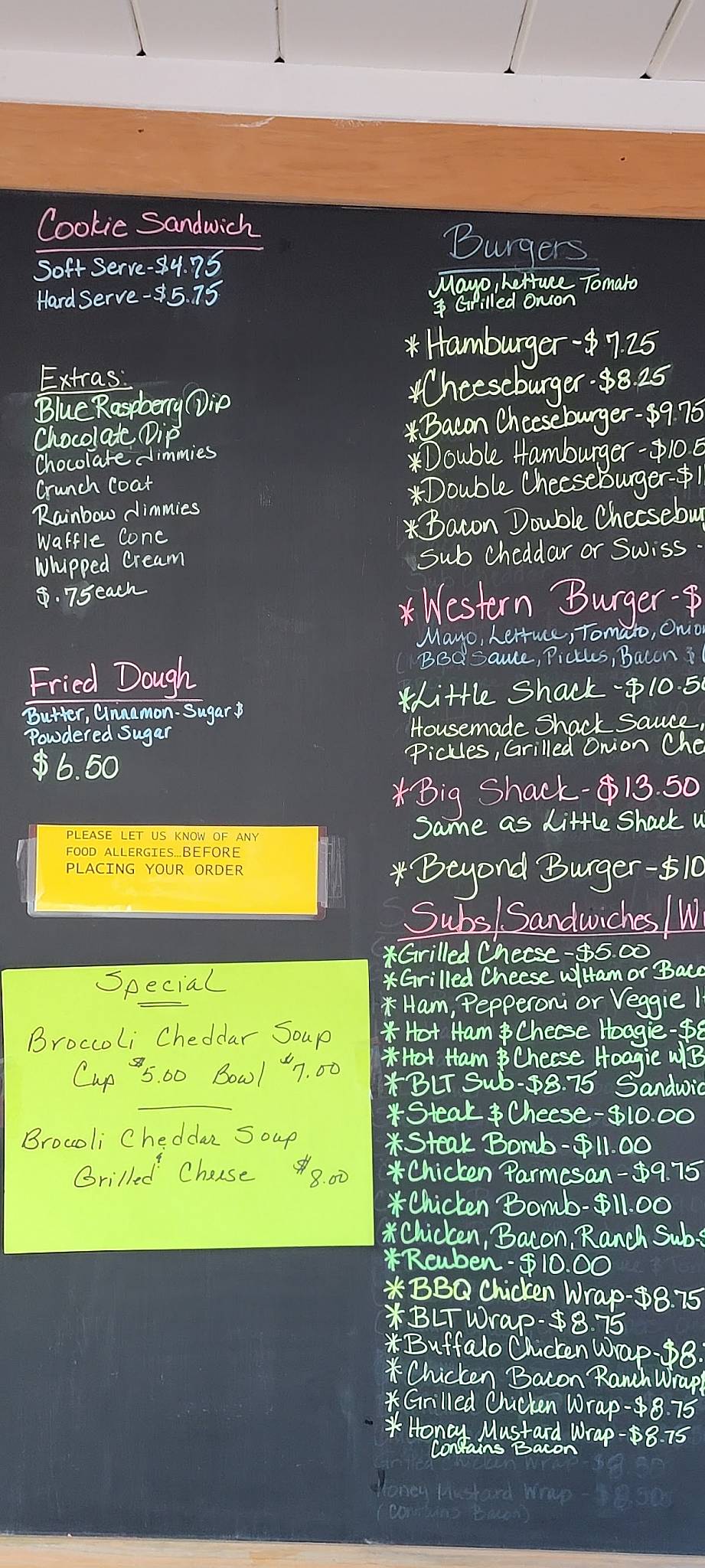 Menu at The Bethel Sugar Shack pizzeria, Bethel