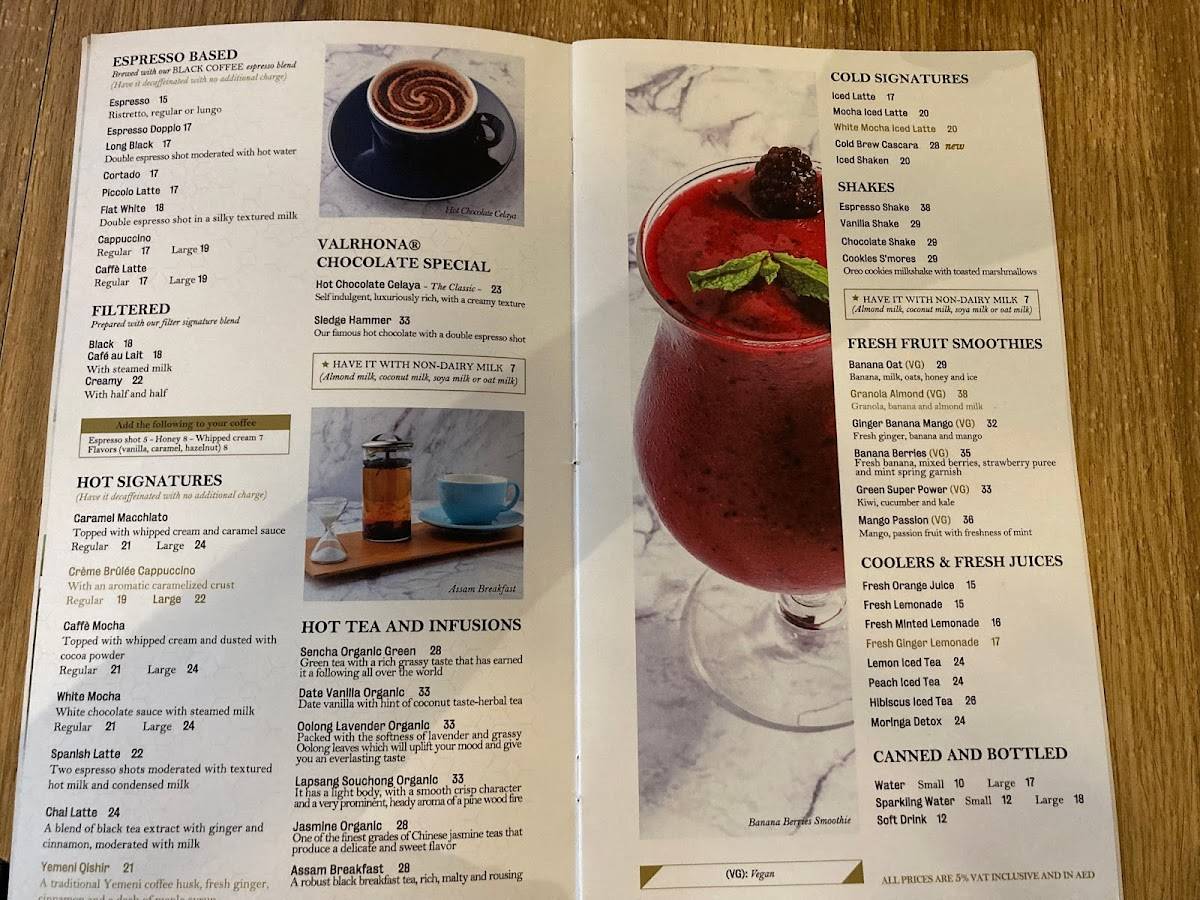 Menu at Black Coffee by Cafe Younes, Dubai, Duja Tower